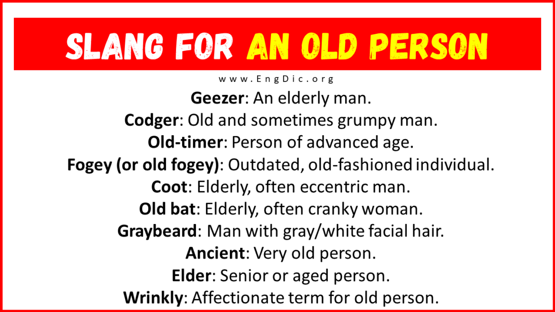 20 Slang For An Old Person Their Uses Meanings EngDic 20 Slang For An Old Person Their Uses Meanings EngDic