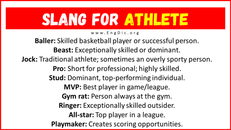 20+ Slang for Athlete (Their Uses & Meanings) - EngDic
