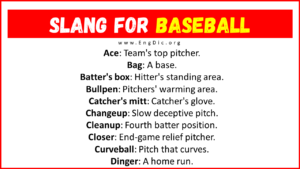 40+ Slang for Baseball (Their Uses & Meanings) - EngDic