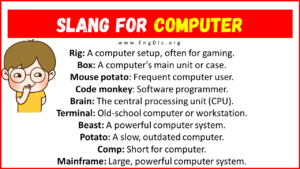 20+ Slang for Computer (Their Uses & Meanings) - EngDic