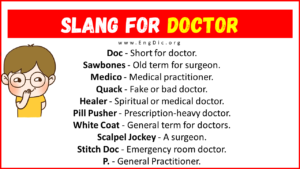 20+ Slang for Doctor (Their Uses & Meanings) - EngDic