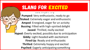 20+ Slang for Excited (Their Uses & Meanings) - EngDic