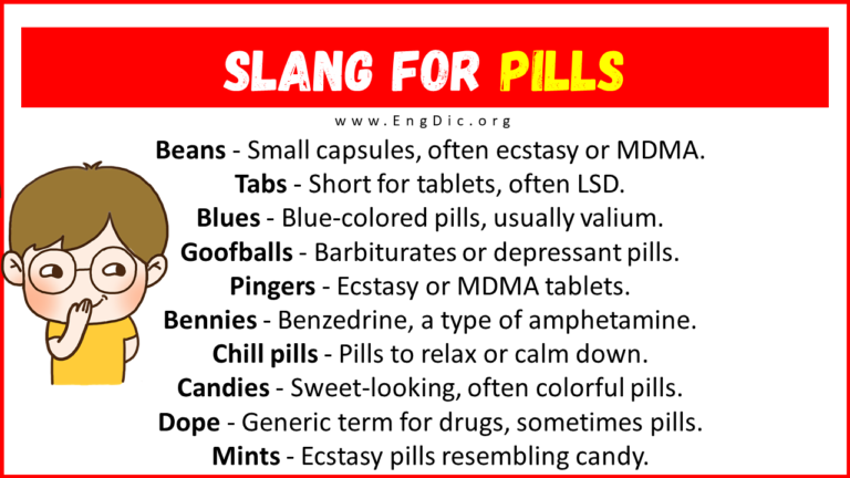 30+ Slang for Pills (Their Uses & Meanings) - EngDic