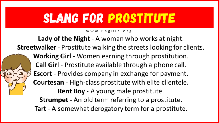 30+ Slang for Prostitute (Their Uses & Meanings) - EngDic