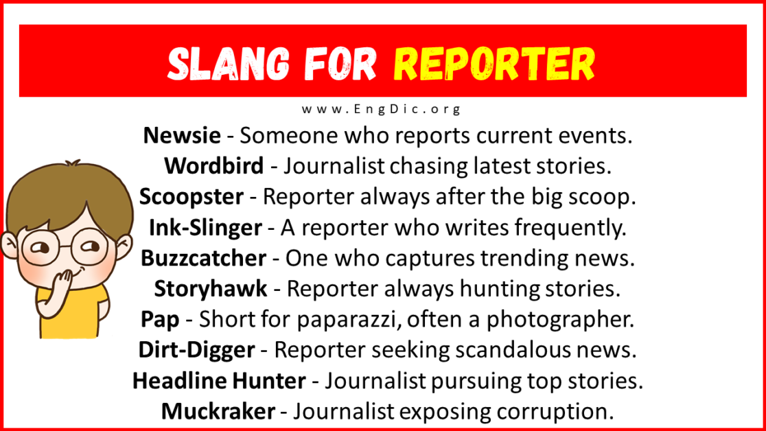 30+ Slang for Reporter (Their Uses & Meanings) - EngDic