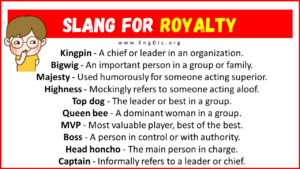 20+ Slang for Royalty (Their Uses & Meanings) - EngDic