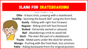 30+ Slang for Skateboarding (Their Uses & Meanings) - EngDic