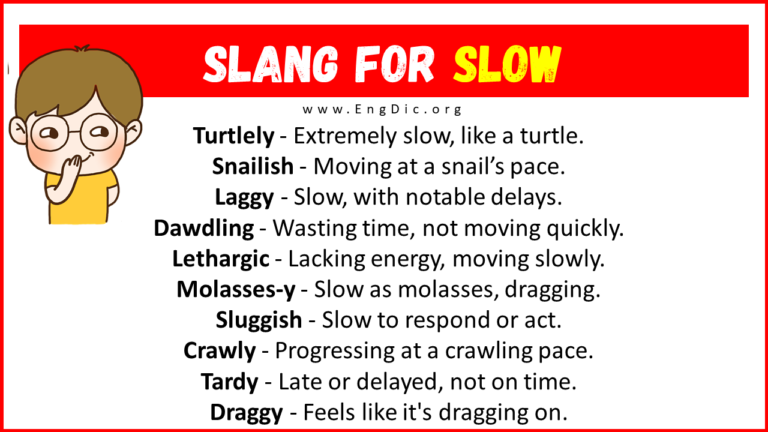 30+ Slang for Slow (Their Uses & Meanings) - EngDic
