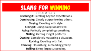 30+ Slang for Winning (with Meanings & Uses) - EngDic