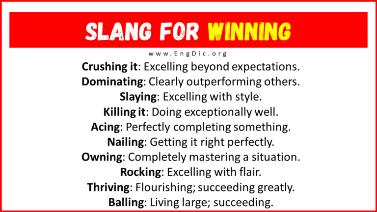 30+ Slang for Winning (with Meanings & Uses) - EngDic