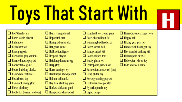 50 Toys that Start With H - EngDic