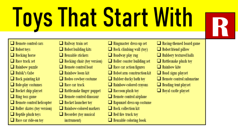 50 Toys that Start With R - EngDic
