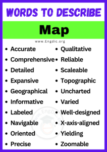 20+ Best Words to Describe Map, Adjectives for Map - EngDic