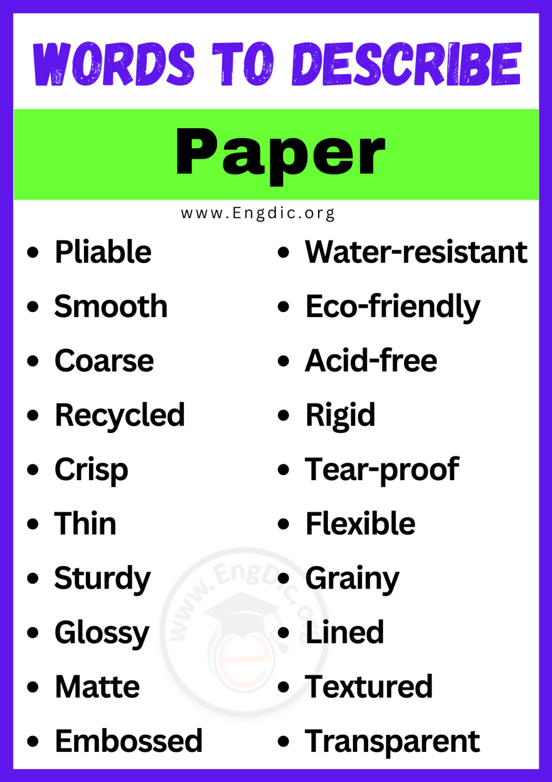 20 Best Words To Describe Paper Adjectives For Paper EngDic 20-best-words-to-describe-paper-adjectives-for-paper-engdic