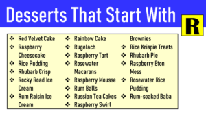 20+ Desserts That Start With R - EngDic