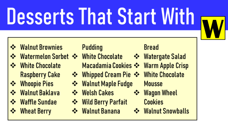 20+ Desserts That Start With W - EngDic