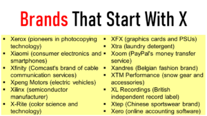 50+ Top Brands That Start With X - EngDic