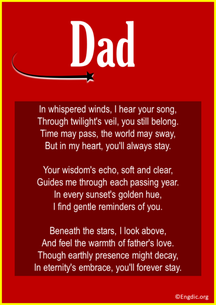 10 Funeral & Death Poems for Dad (From Daughter & Son) - EngDic