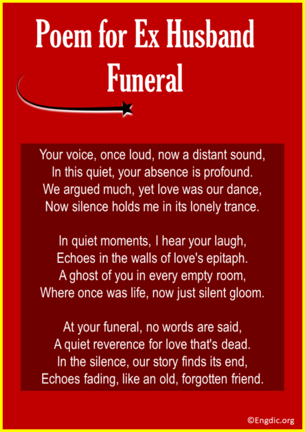 5 Funeral & Death Poems for Ex Husband - EngDic