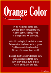 10 Poems about Orange Color - EngDic