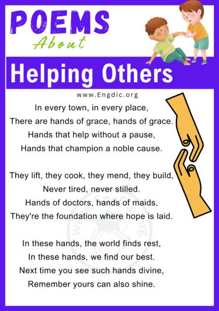 10+ Poems about Helping Others/Service to Others - EngDic