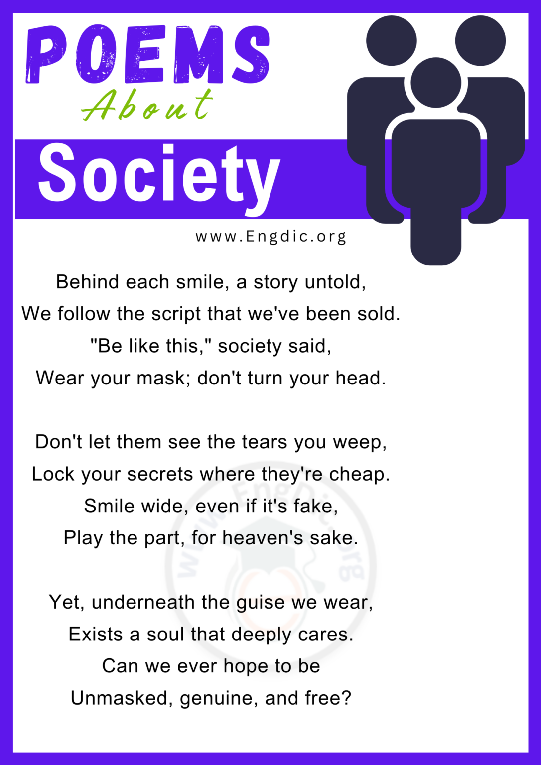 10+ Short Poems about Society (Societies Issues, & Expectations) - EngDic