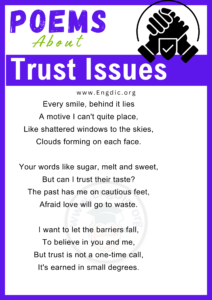 10+ Short Poems about Trust Issues - EngDic