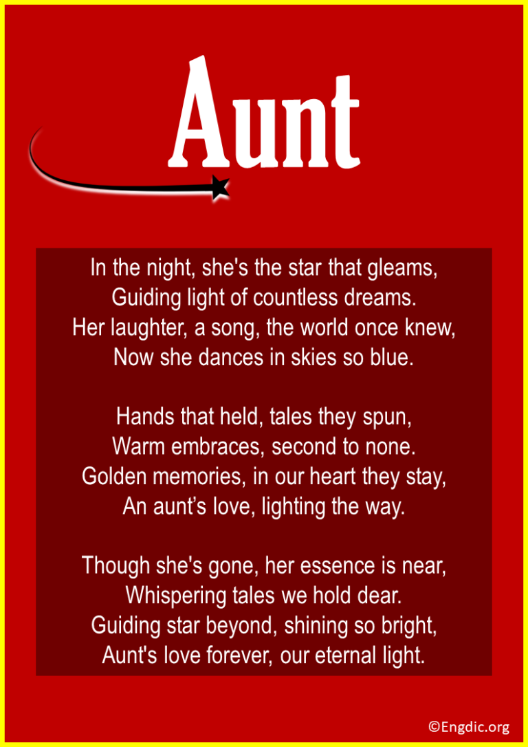10 Funeral & Death Poems for Aunt - EngDic