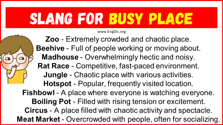 20 Slang for Busy Place (Their Uses & Meanings) - EngDic
