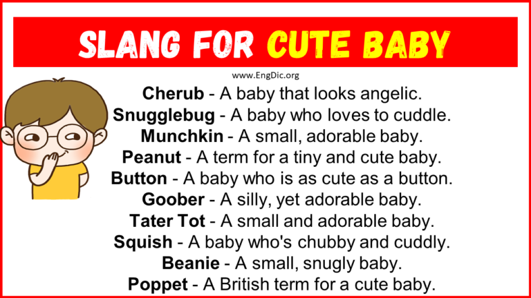 20 Slang for Cute Baby (2024) - EngDic