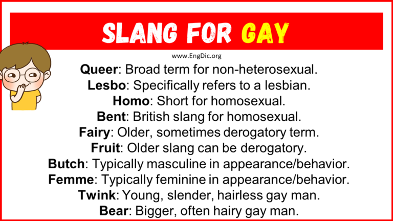 20+ Slang for Gay (Their Uses & Meanings) - EngDic