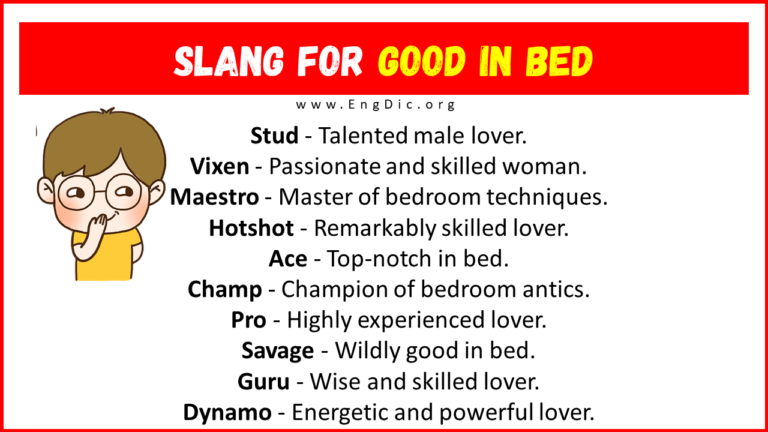 20 Slang for Good in Bed (2024) - EngDic