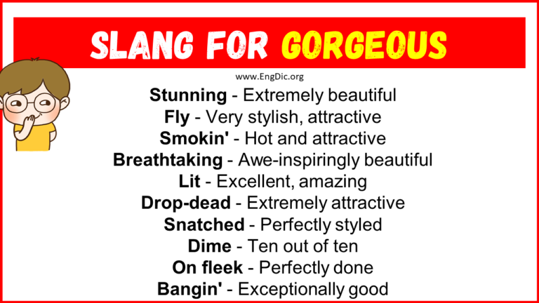 20+ Slang for Gorgeous (Their Uses & Meanings) - EngDic