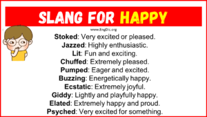 20+ Slang for Happy (Their Uses & Meanings) - EngDic