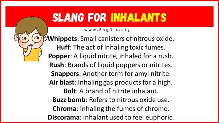20+ Slang for Inhalants (Their Uses & Meanings) - EngDic