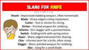 20+ Slang for Knife (Their Uses & Meanings) - EngDic