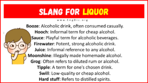 20+ Slang for Liquor (Their Uses & Meanings) - EngDic