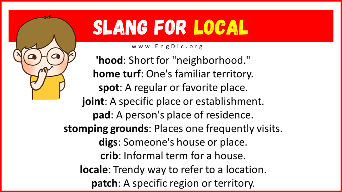 20+ Slang for Local (Their Uses & Meanings) - EngDic