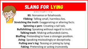 20+ Slang for Lying (Their Uses & Meanings) - EngDic