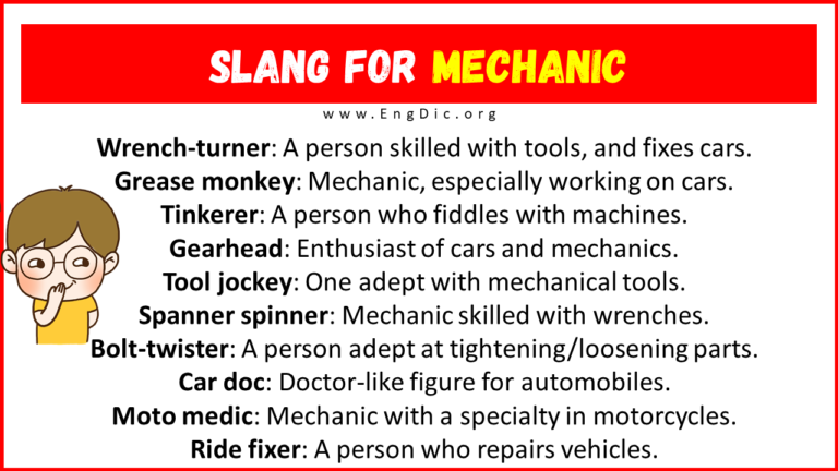 20+ Slang for Mechanic (Their Uses & Meanings) - EngDic
