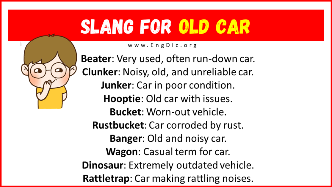 20 Slang for Old Car (Their Uses and Meanings) - EngDic