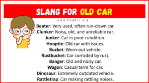 20 Slang for Old Car (Their Uses and Meanings) - EngDic