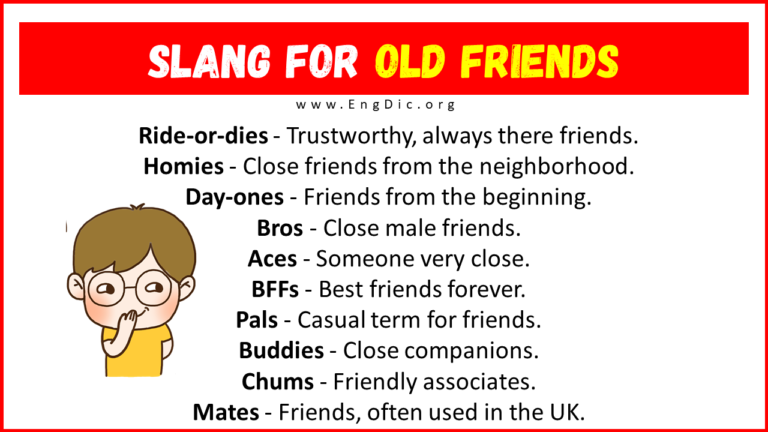 20 Slang for Old Friends (2024) - EngDic