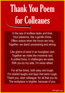 Top 10 Thank You Poems for Colleagues At Work - EngDic