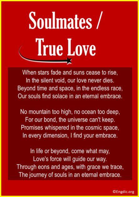 Top 20 True Love Soulmate Poems - EngDic