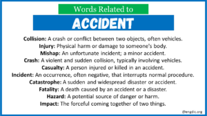 Top 30 Words Related to Accident - EngDic