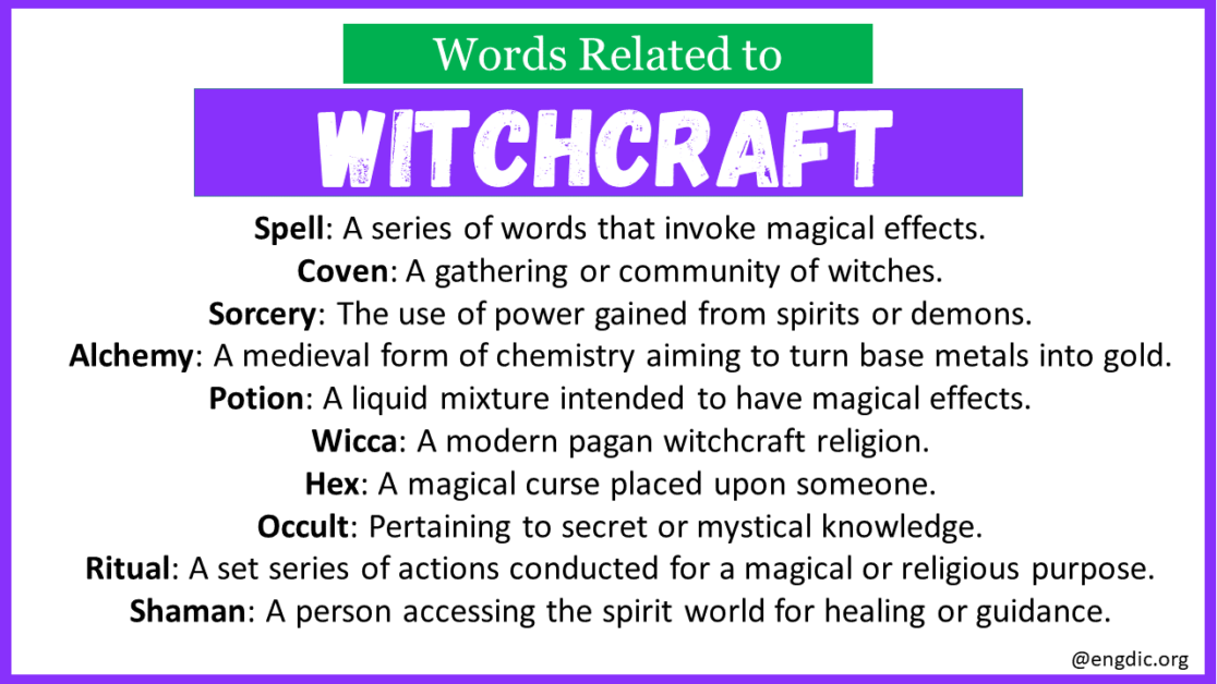 Top 30 Words Related to Witchcraft - EngDic