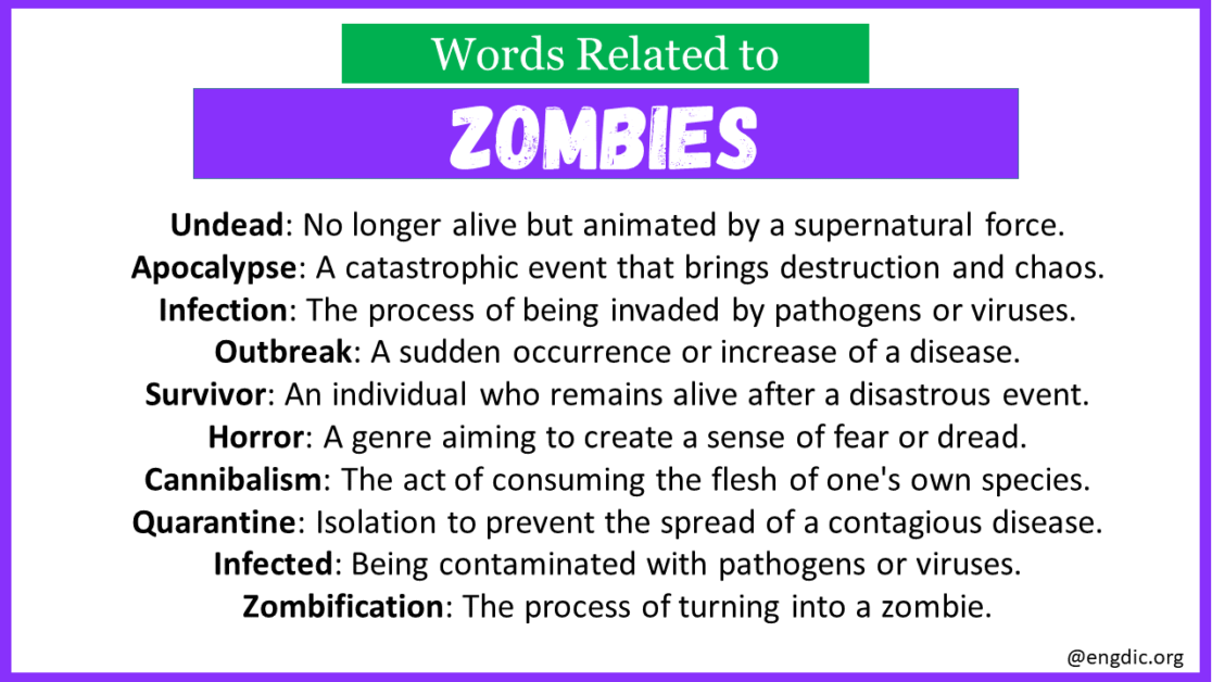 Top 30 Words Related to Zombies - EngDic