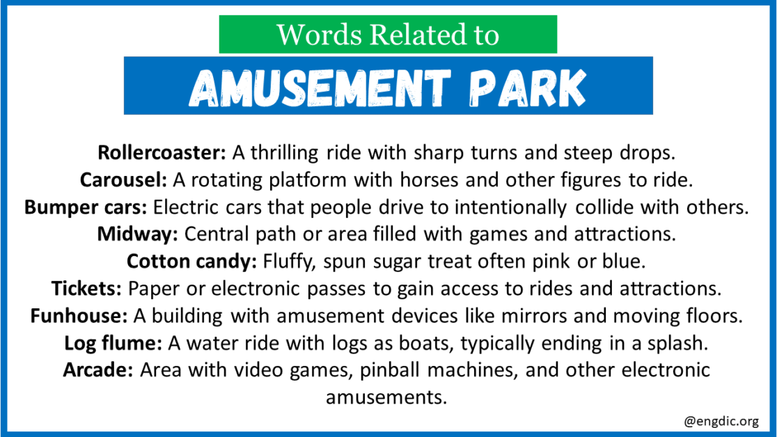 Top 30 Words Related to Amusement Park - EngDic