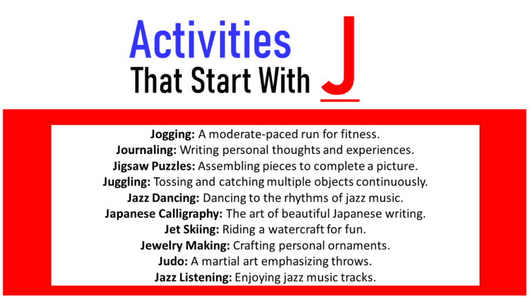 100+ Best Activities That Start With J - EngDic
